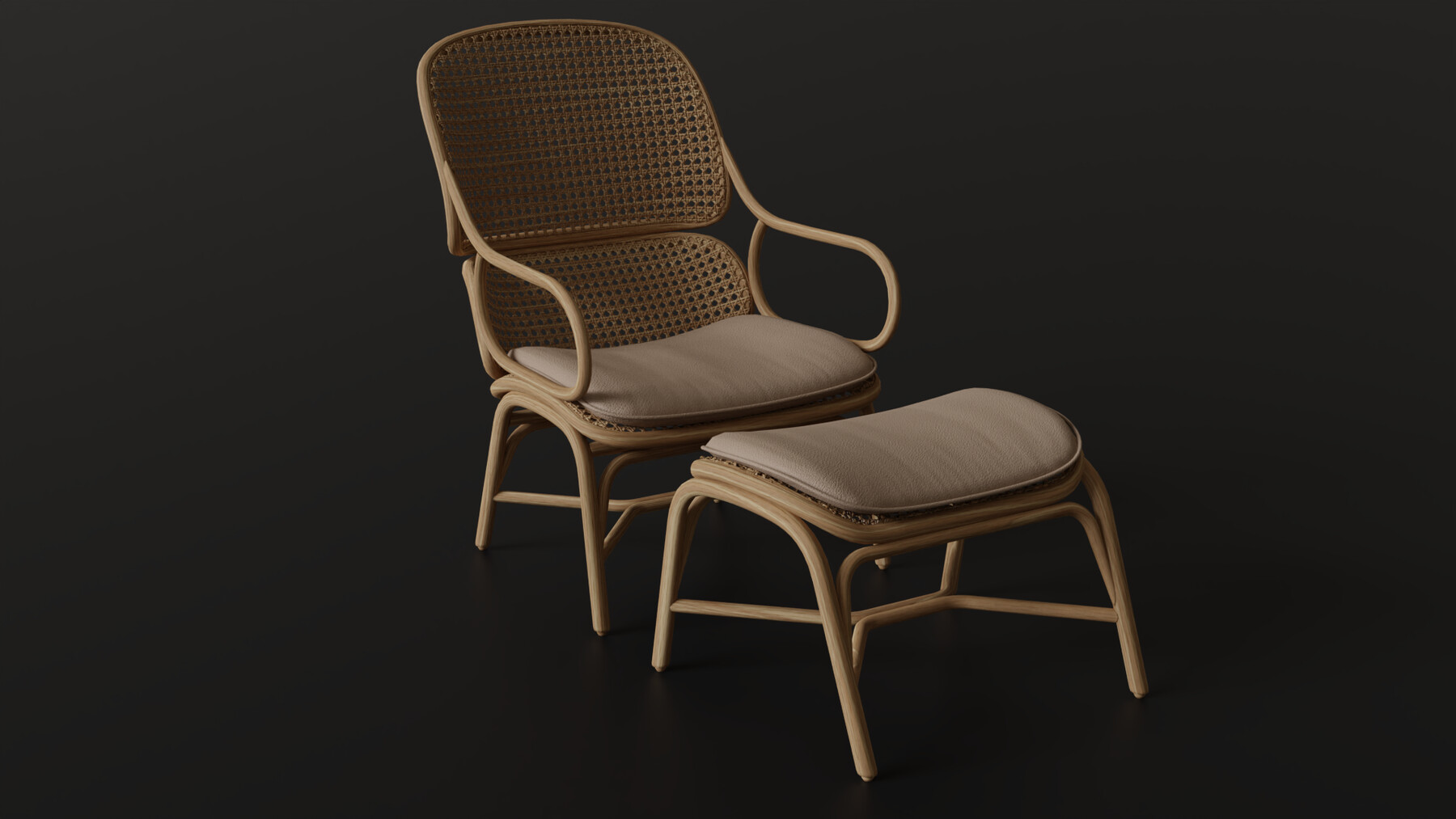 ArtStation - Expormim Frames Armchair with ottoman | Resources