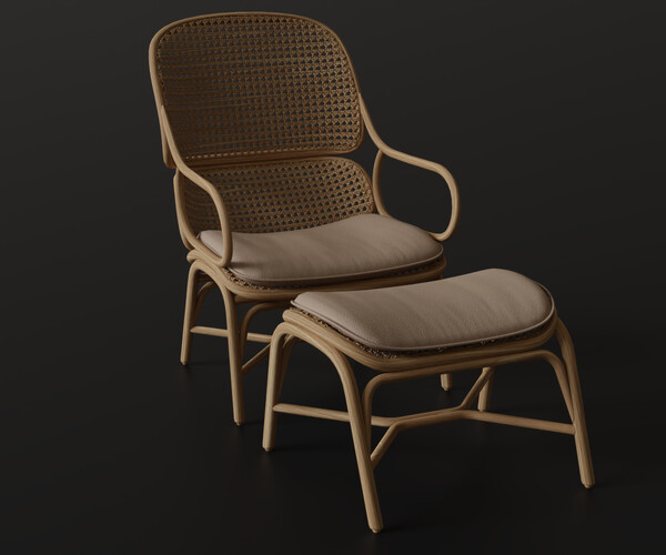 ArtStation - Expormim Frames Armchair with ottoman | Resources