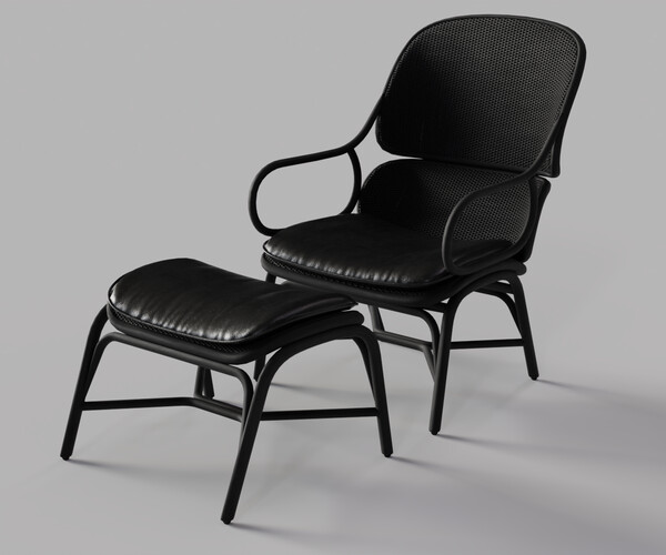 ArtStation - Expormim Frames Armchair with ottoman | Resources