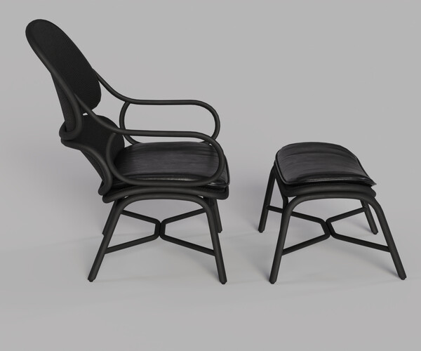 ArtStation - Expormim Frames Armchair with ottoman | Resources