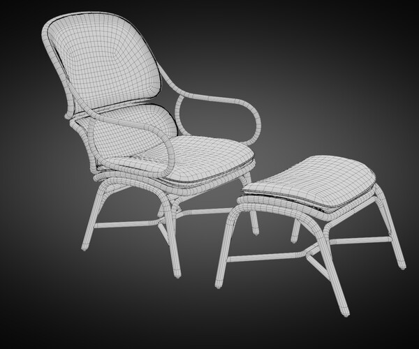 ArtStation - Expormim Frames Armchair with ottoman | Resources