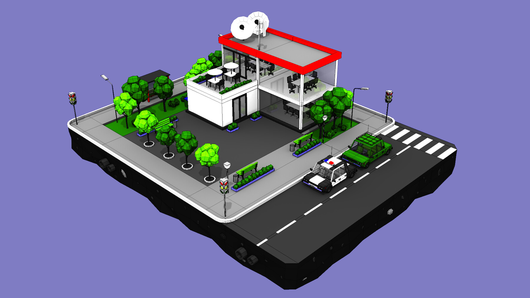 ArtStation - Police Station Block from Cartoon Low Poly | Resources