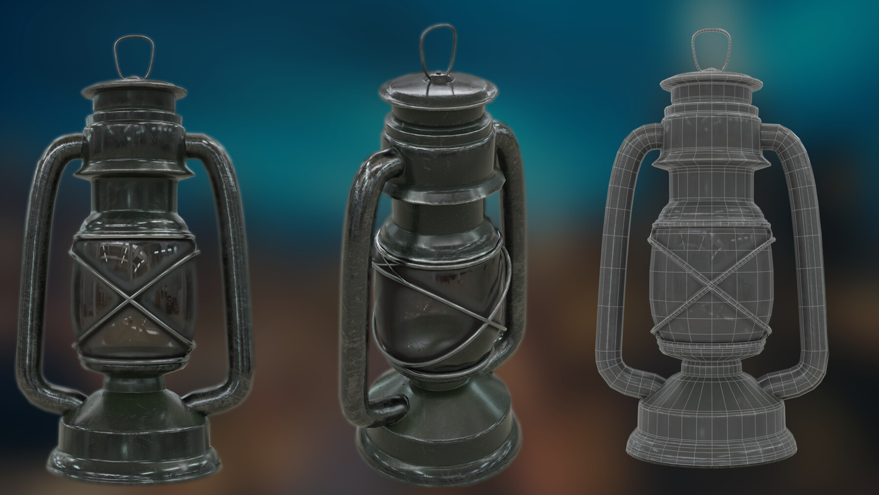 ArtStation - Low Poly PBR Old Lantern Game Ready | Game Assets