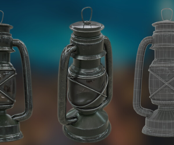 ArtStation - Low Poly PBR Old Lantern Game Ready | Game Assets