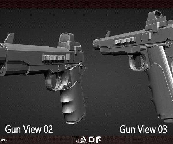 ArtStation - 25 Guns Kitbash Volume 04 | Resources