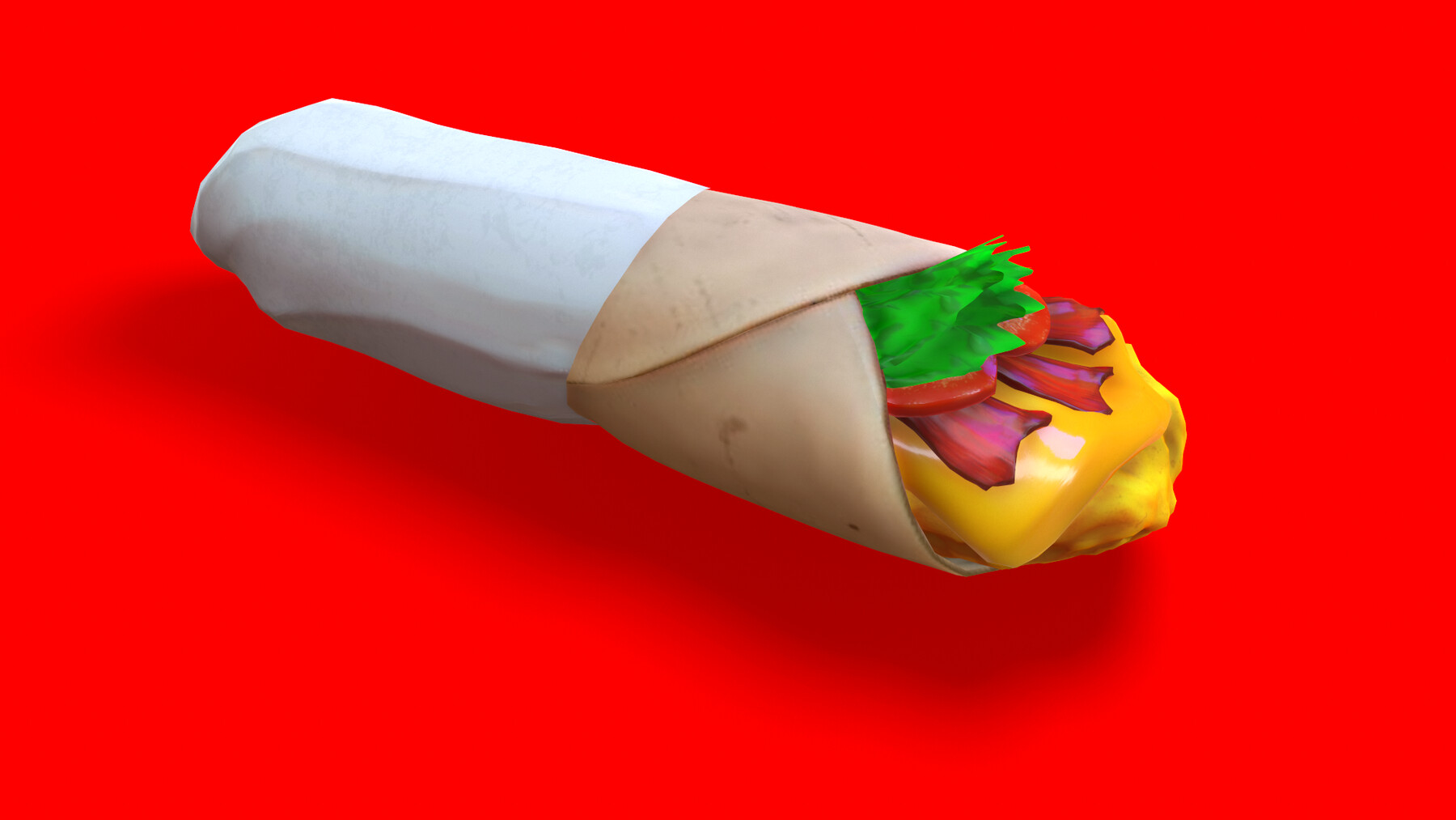 ArtStation - Stylized Cheesy Chicken Wrap | Game Assets