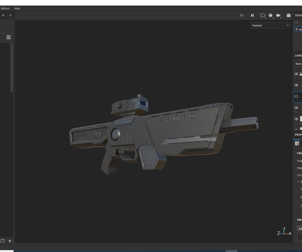 ArtStation - Proto Rifle Scifi 3D Model - Game Ready | Game Assets