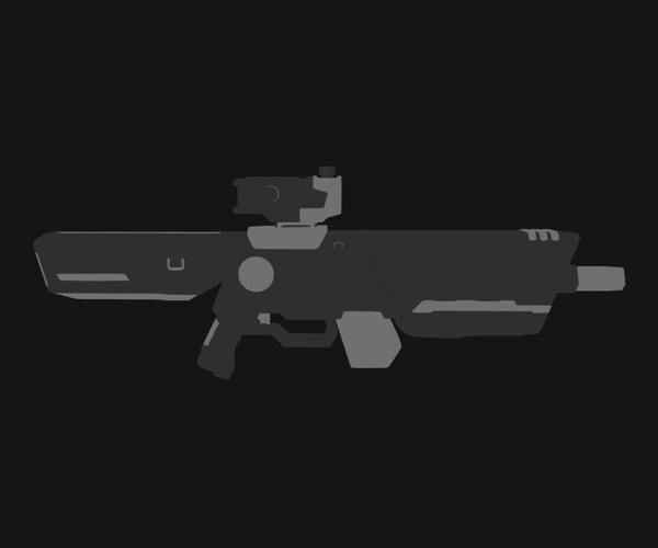 ArtStation - Proto Rifle Scifi 3D Model - Game Ready | Game Assets