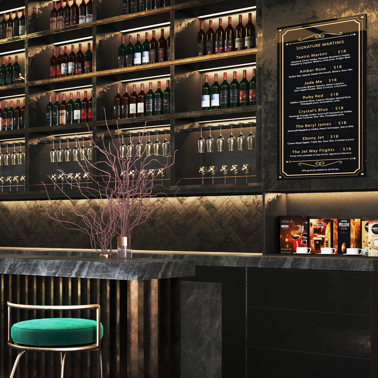 ArtStation - Cafe Restaurant Dark theme | Resources