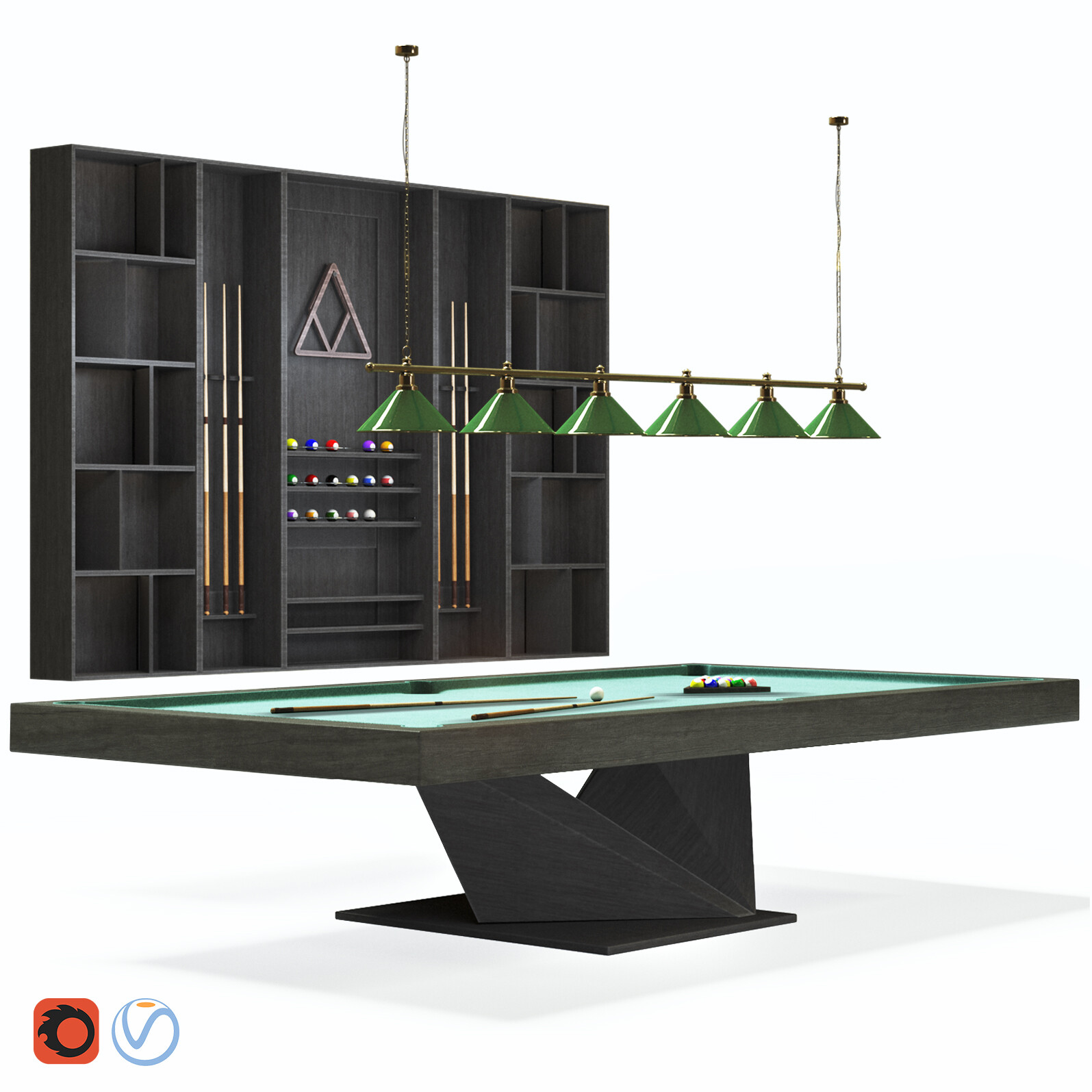 ArtStation - Billiard Room Set | Game Assets