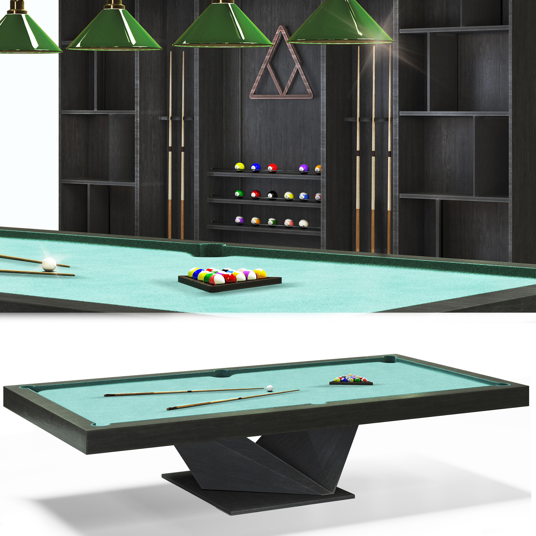 ArtStation - Billiard Room Set | Game Assets