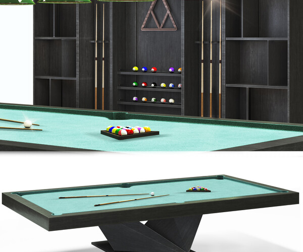ArtStation - Billiard Room Set | Game Assets