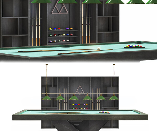 ArtStation - Billiard Room Set | Game Assets