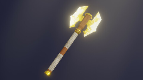 ArtStation - Double Bit Light Axe - Model 01 | Game Assets