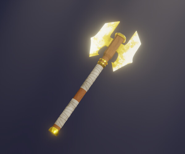 ArtStation - Double Bit Light Axe - Model 01 | Game Assets