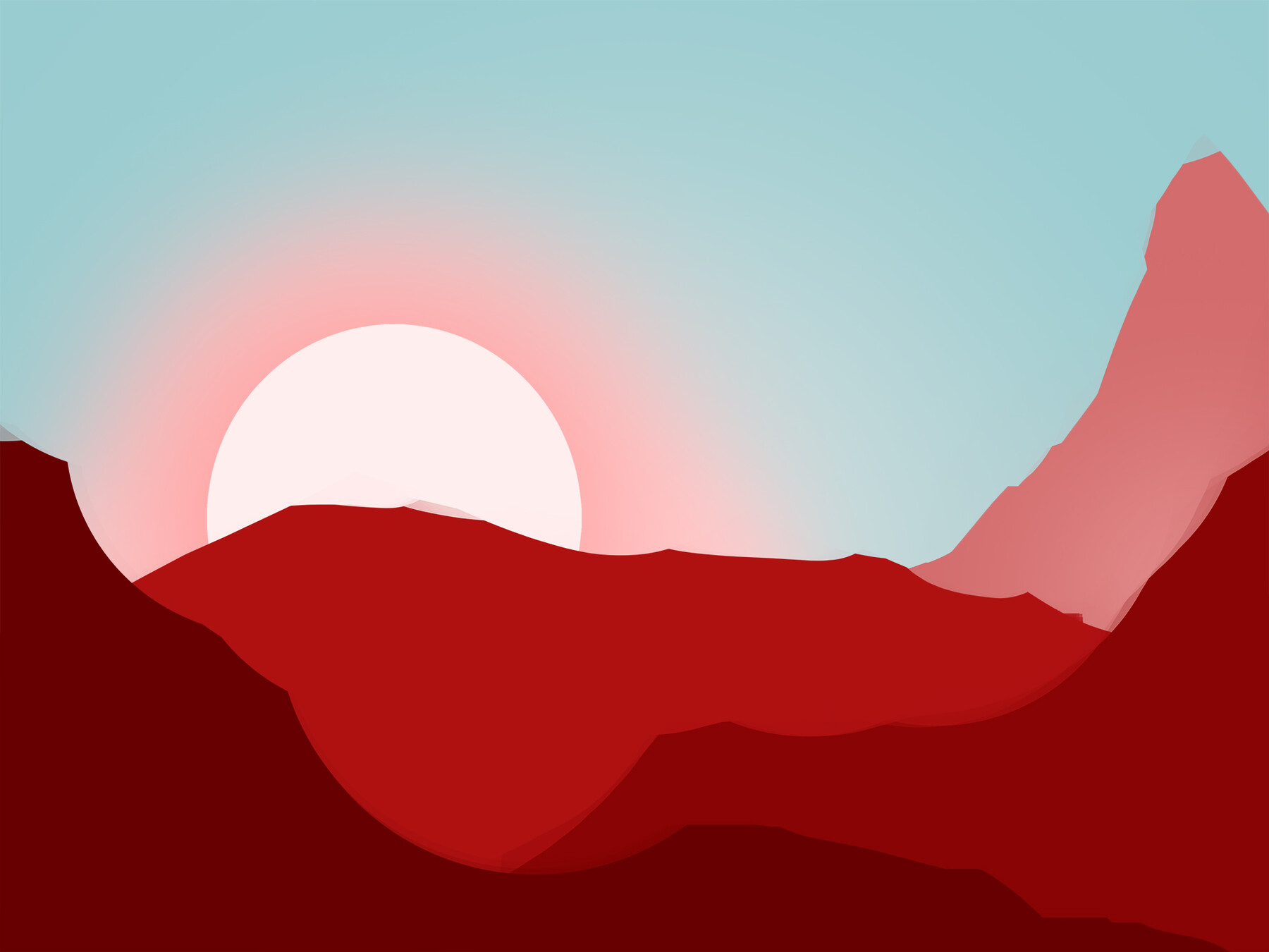 ArtStation - Red Landscape | Artworks