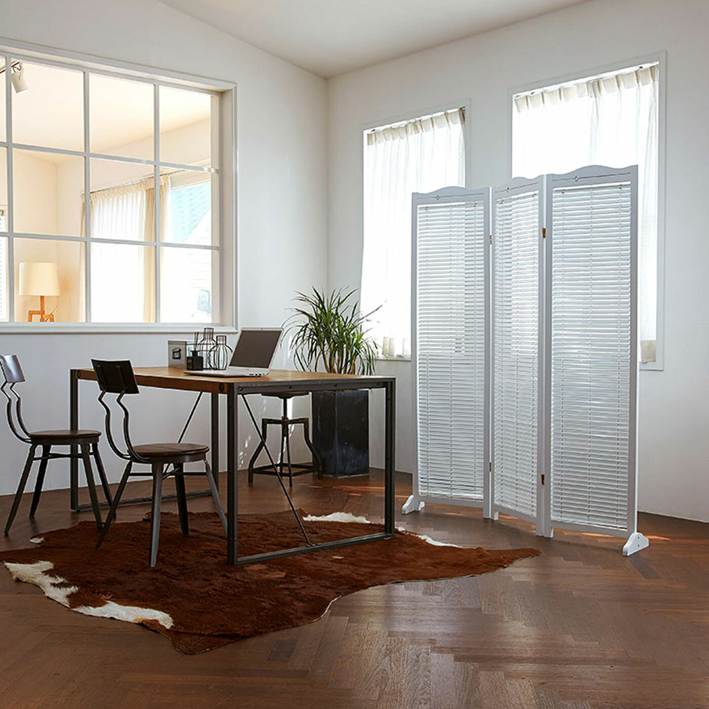 ArtStation - Blind wood 3-tier folding interior high partition | Resources