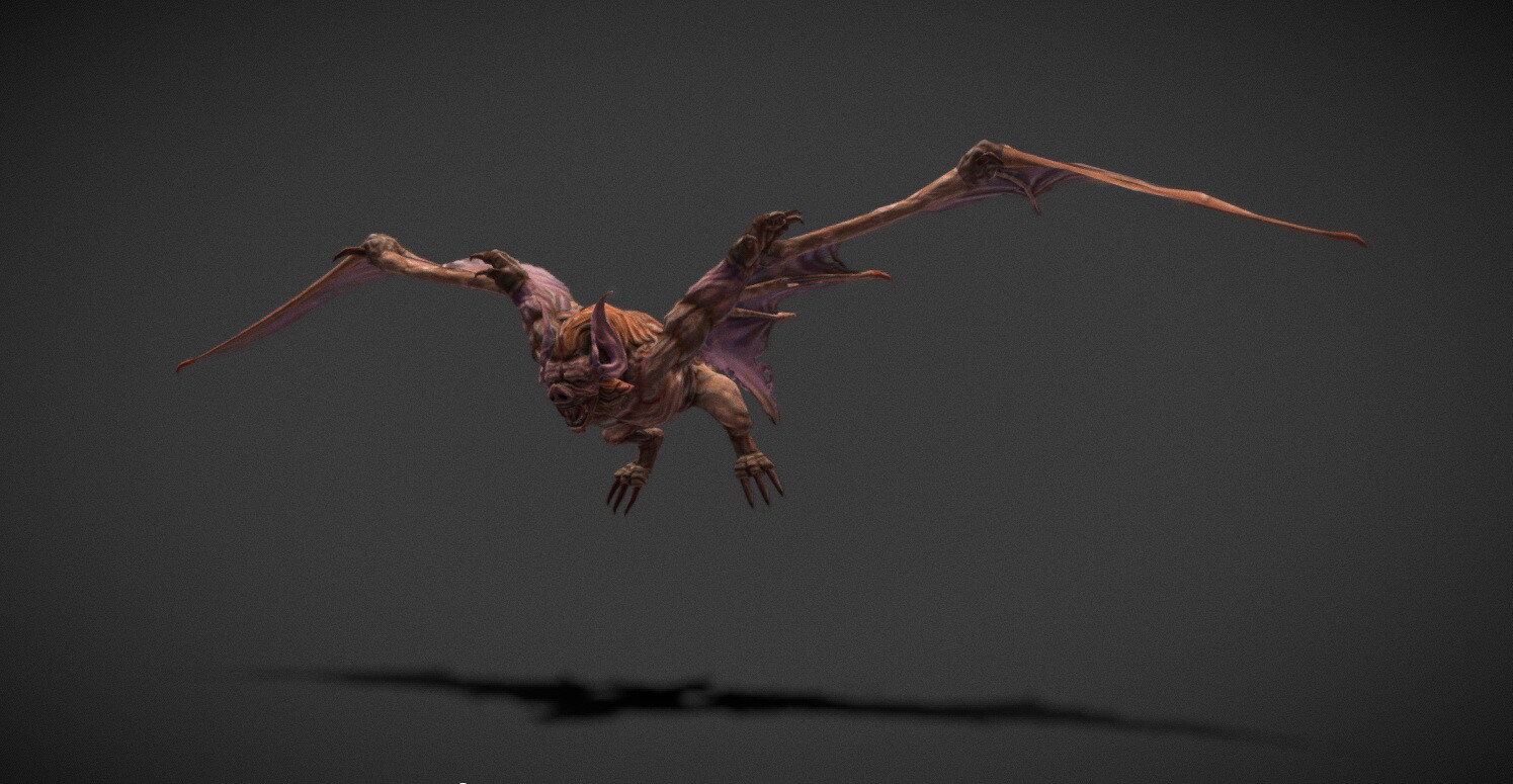 ArtStation - Fantasy Creature - Battle Bat | Game Assets