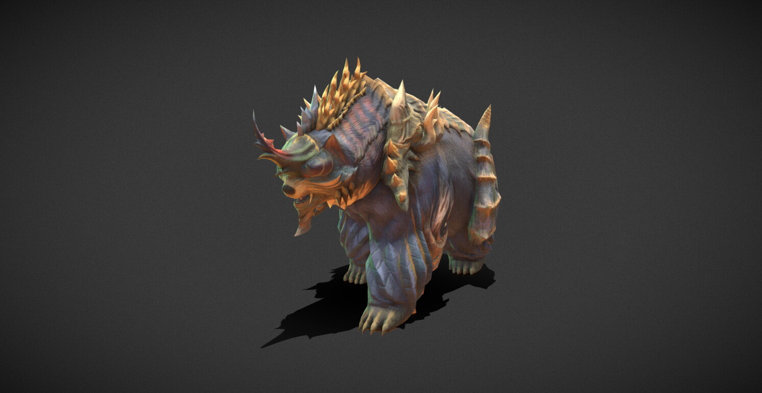 ArtStation - Fantasy Creature - Battle Bear | Game Assets