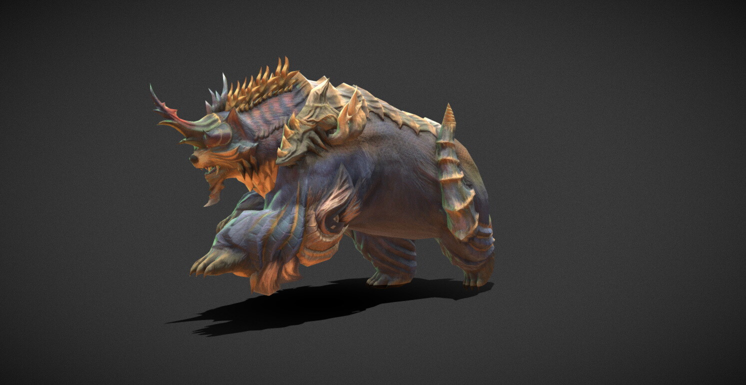 ArtStation - Fantasy Creature - Battle Bear | Game Assets