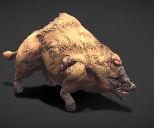 ArtStation - Fantasy Creature - Battle Boar | Game Assets
