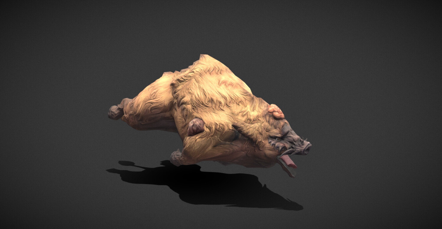 ArtStation - Fantasy Creature - Battle Boar | Game Assets