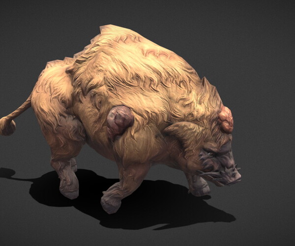 ArtStation - Fantasy Creature - Battle Boar | Game Assets