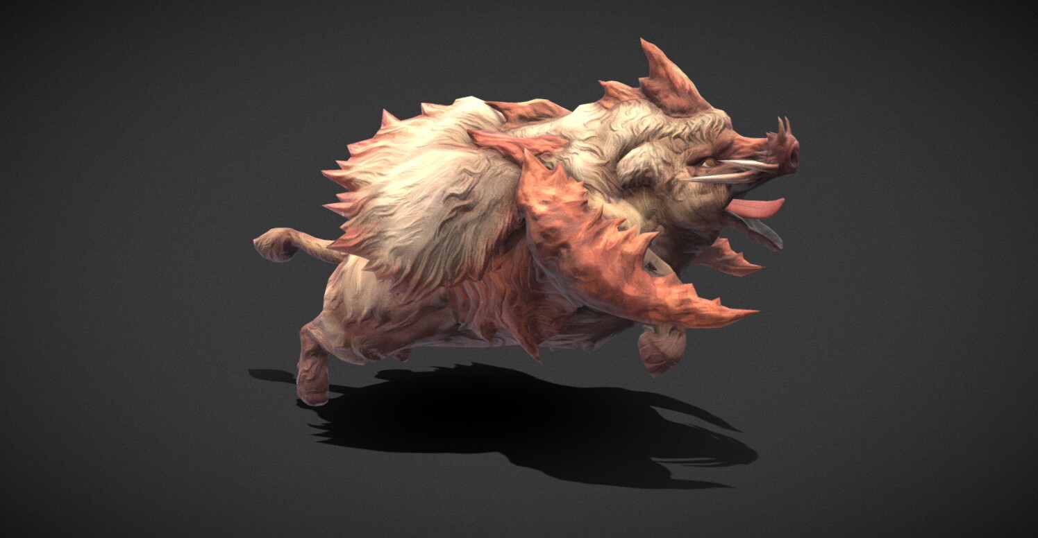 ArtStation - Fantasy Creature - Battle Boar | Game Assets