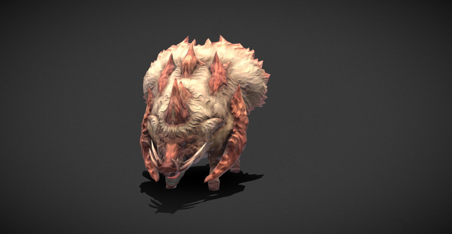 ArtStation - Fantasy Creature - Battle Boar | Game Assets