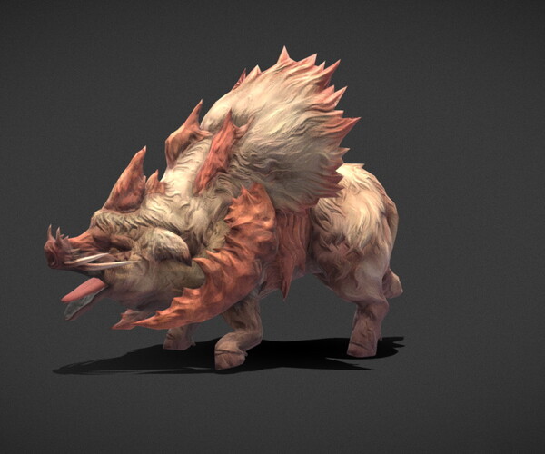 ArtStation - Fantasy Creature - Battle Boar | Game Assets