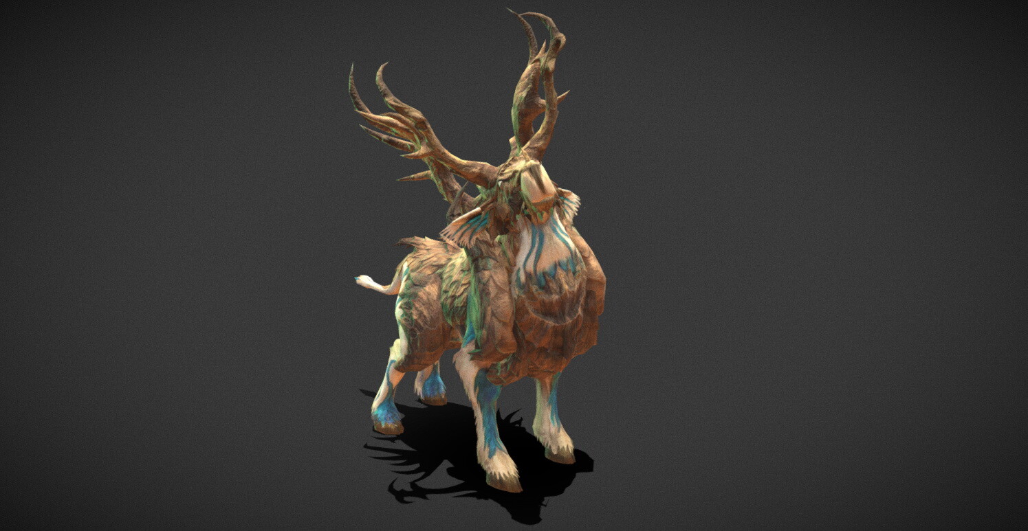 ArtStation - Fantasy Creature - Battle Deer | Game Assets