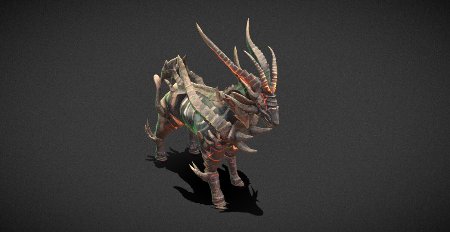 ArtStation - Fantasy Creature - Battle Deer | Game Assets