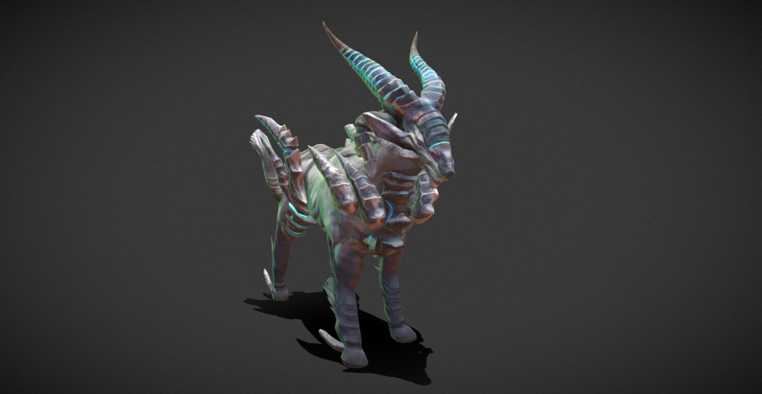ArtStation - Fantasy Creature - Battle Deer | Game Assets