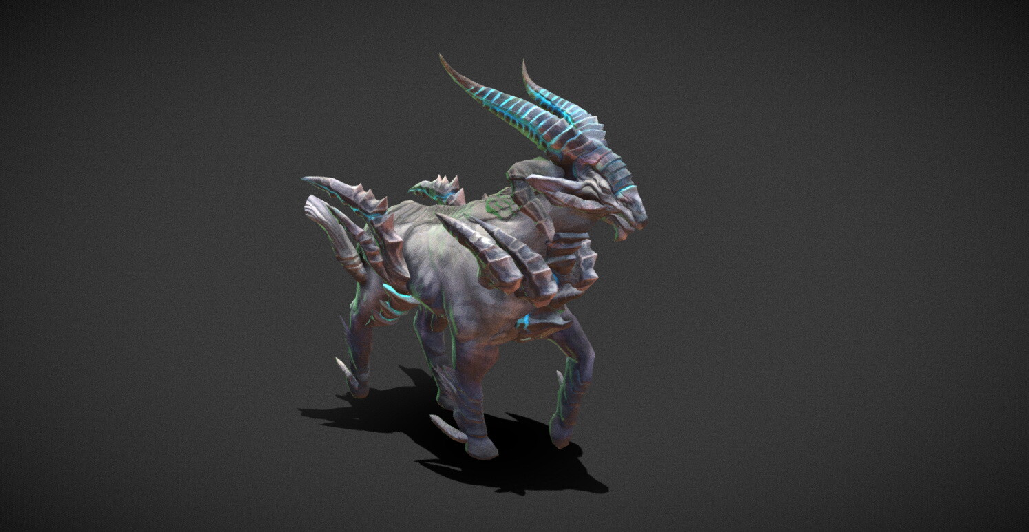 ArtStation - Fantasy Creature - Battle Deer | Game Assets