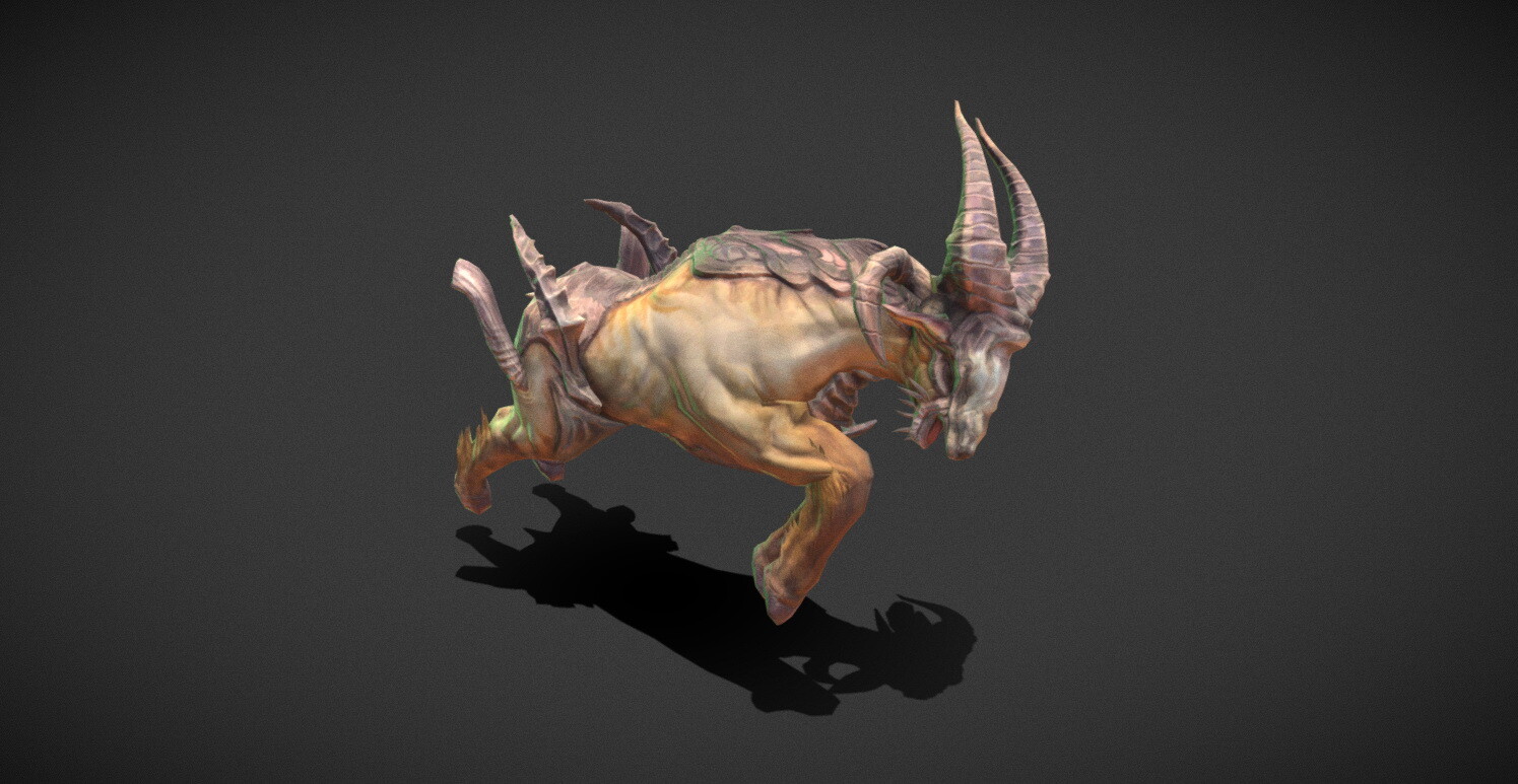 ArtStation - Fantasy Creature - Battle Deer | Game Assets