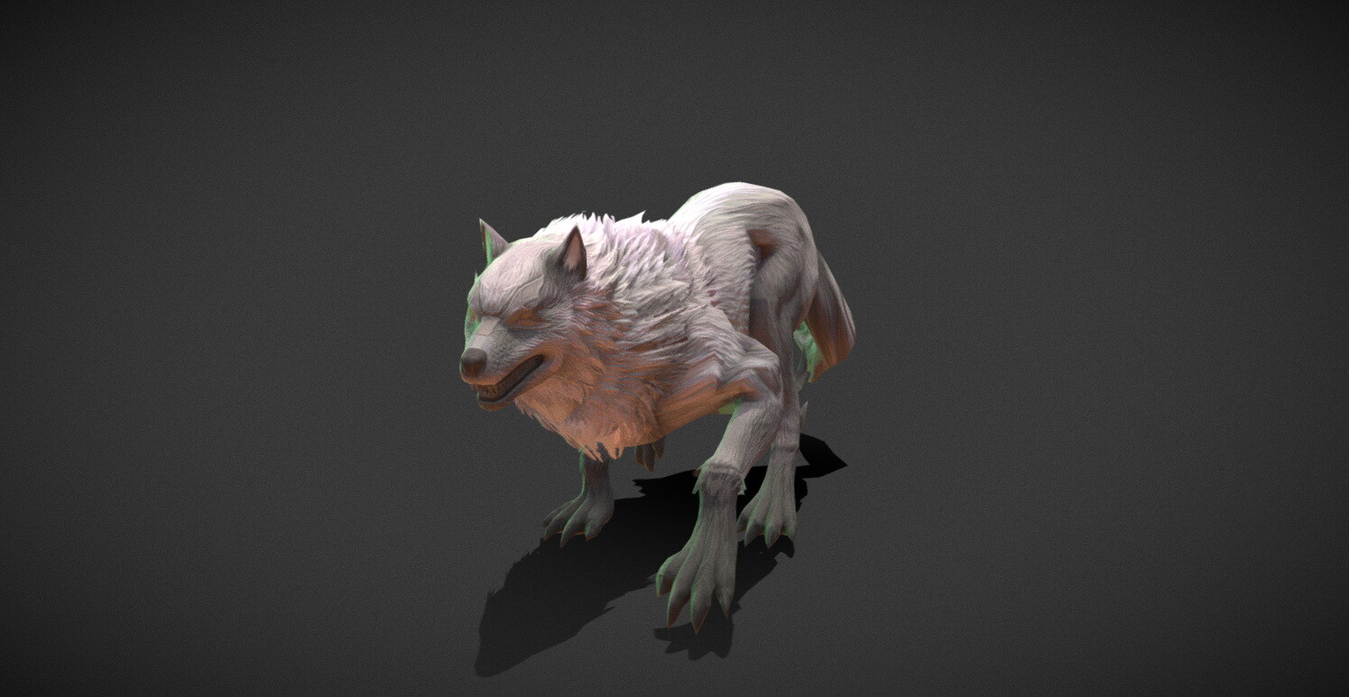 ArtStation - Fantasy Creature - Battle Dog | Game Assets