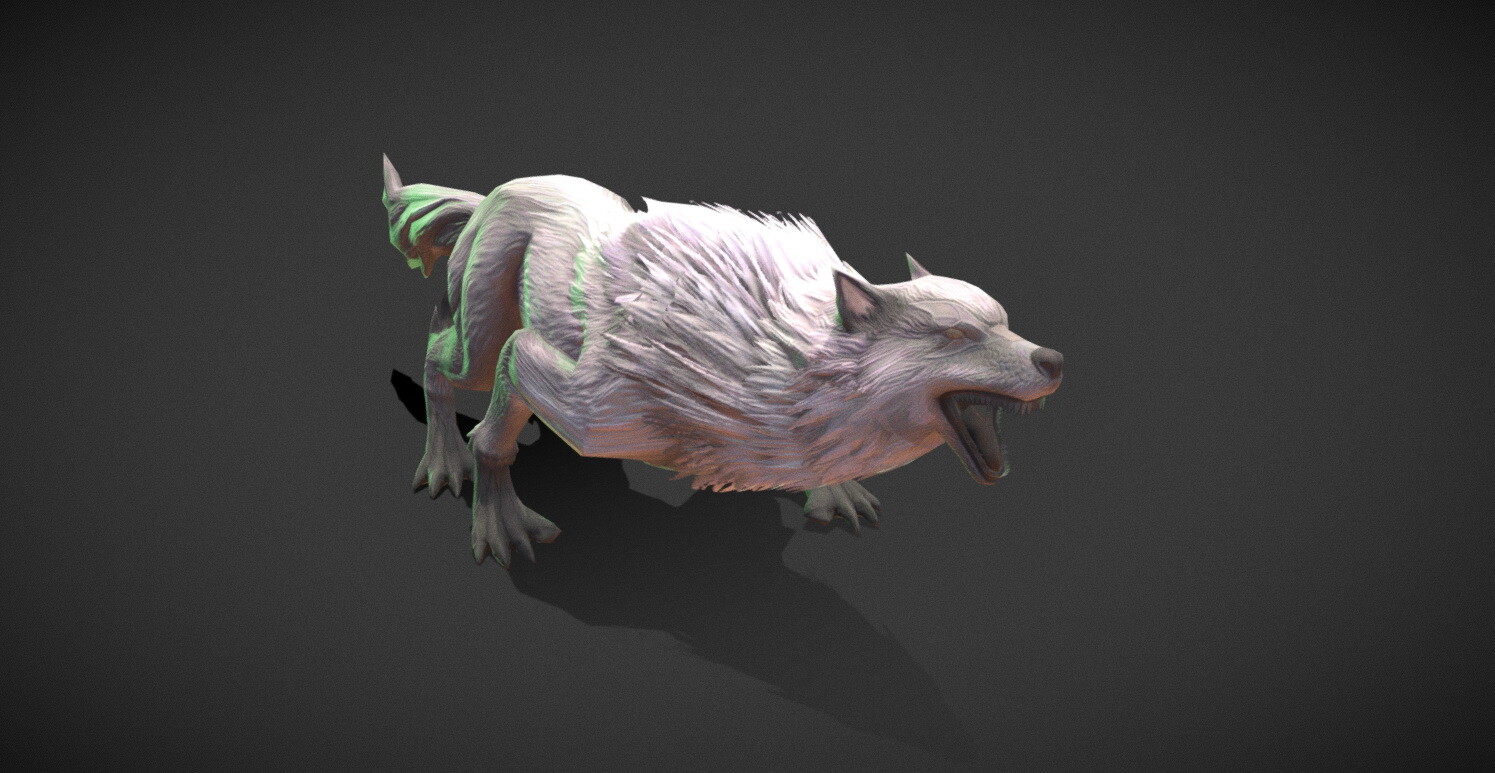 ArtStation - Fantasy Creature - Battle Dog | Game Assets