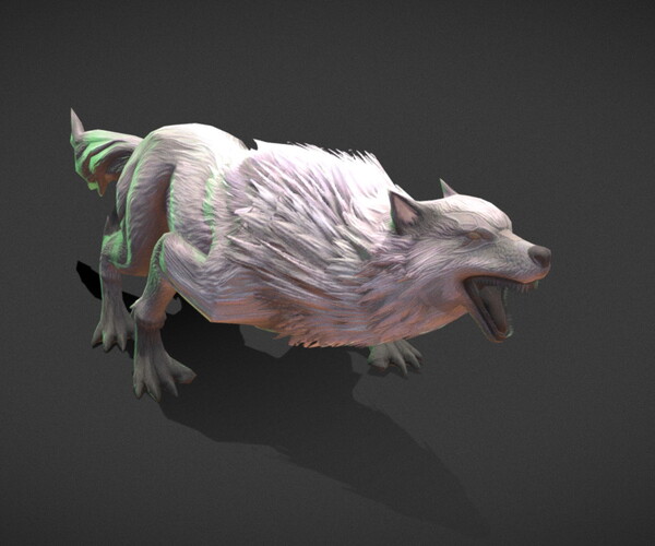 ArtStation - Fantasy Creature - Battle Dog | Game Assets
