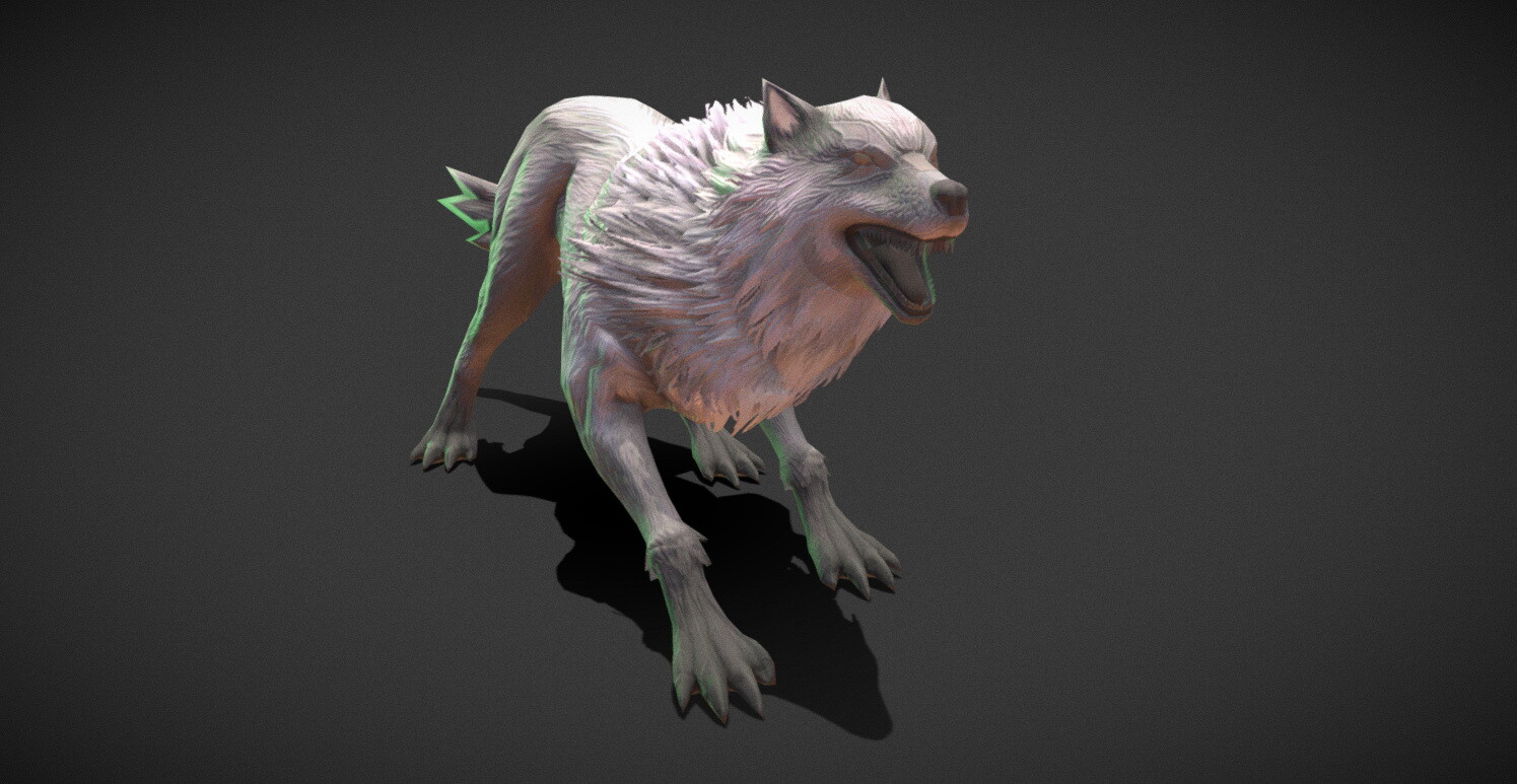 ArtStation - Fantasy Creature - Battle Dog | Game Assets