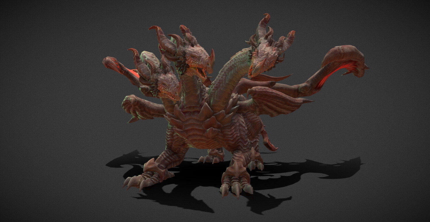 ArtStation - Fantasy Creature - Battle Dragon | Game Assets