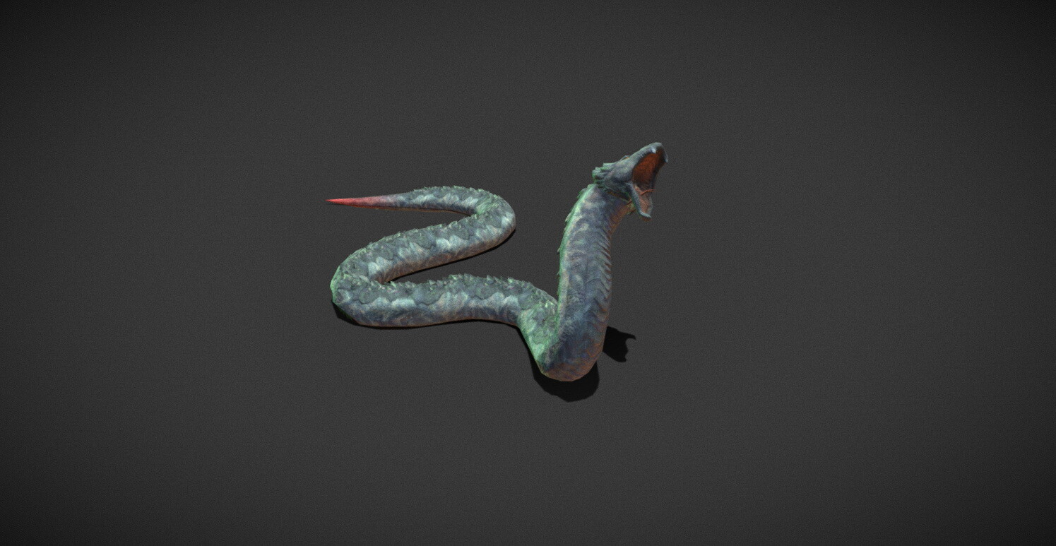 ArtStation - Fantasy Creature - Battle Snake | Game Assets