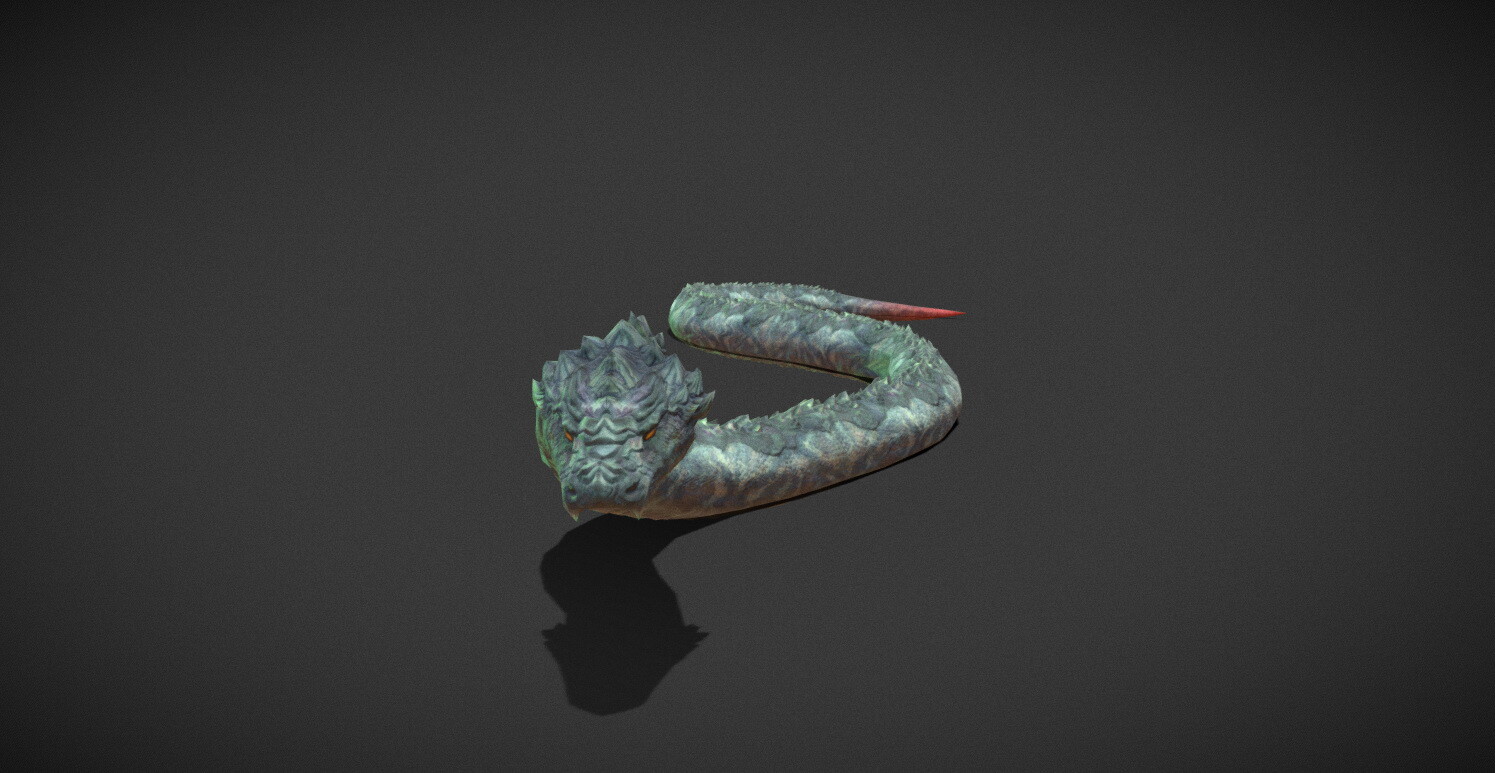 ArtStation - Fantasy Creature - Battle Snake | Game Assets