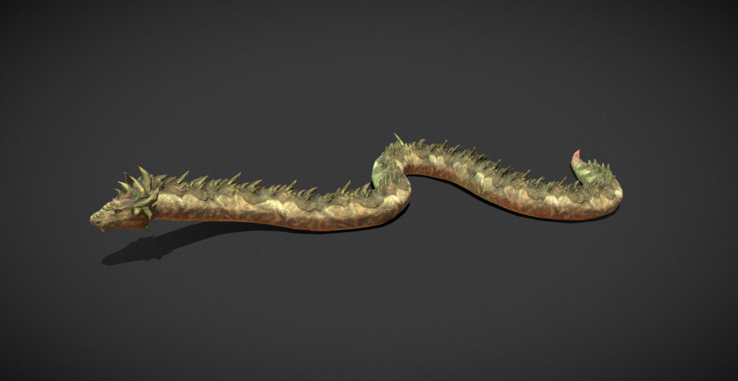ArtStation - Fantasy Creature - Battle Snake | Game Assets