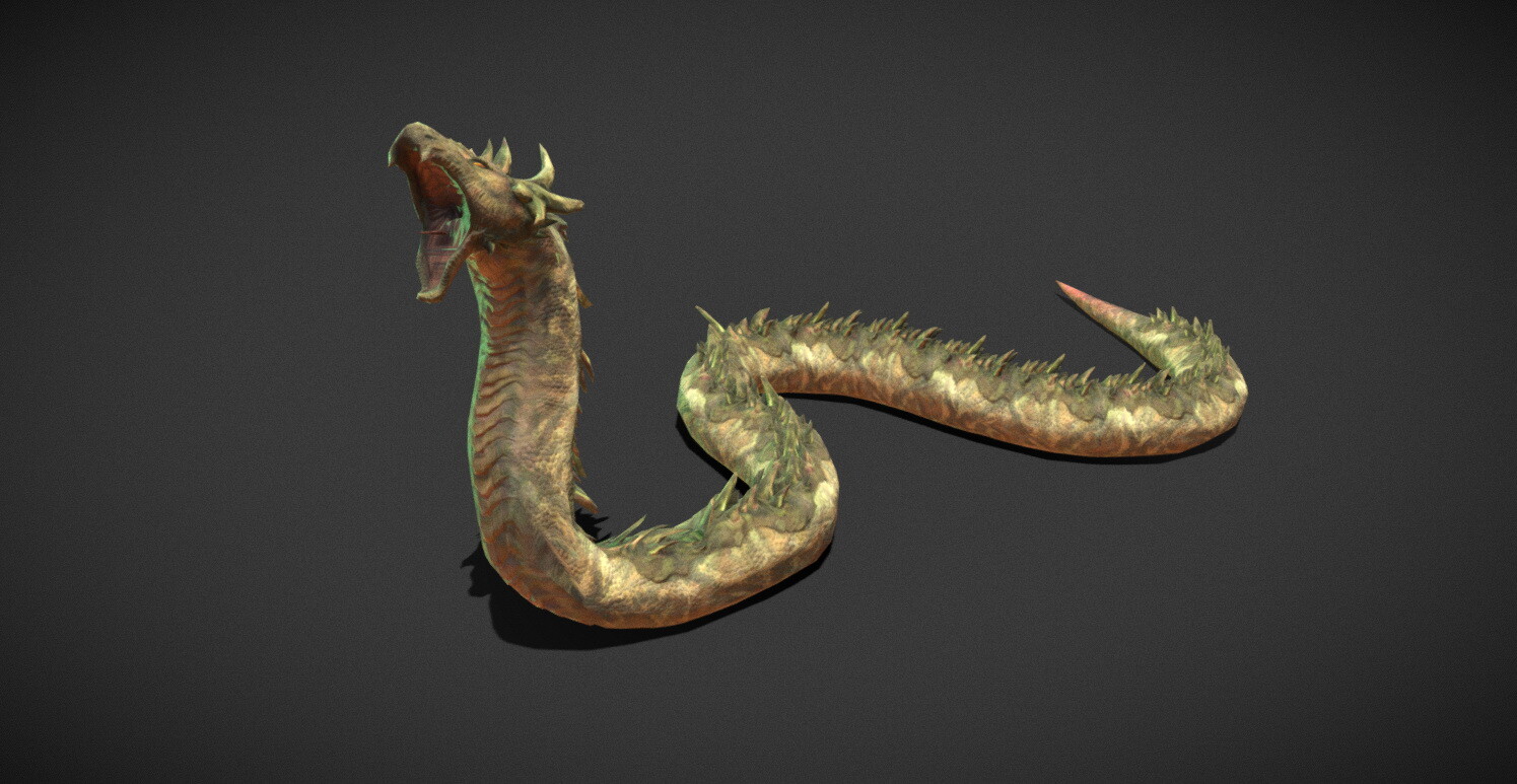 ArtStation - Fantasy Creature - Battle Snake | Game Assets