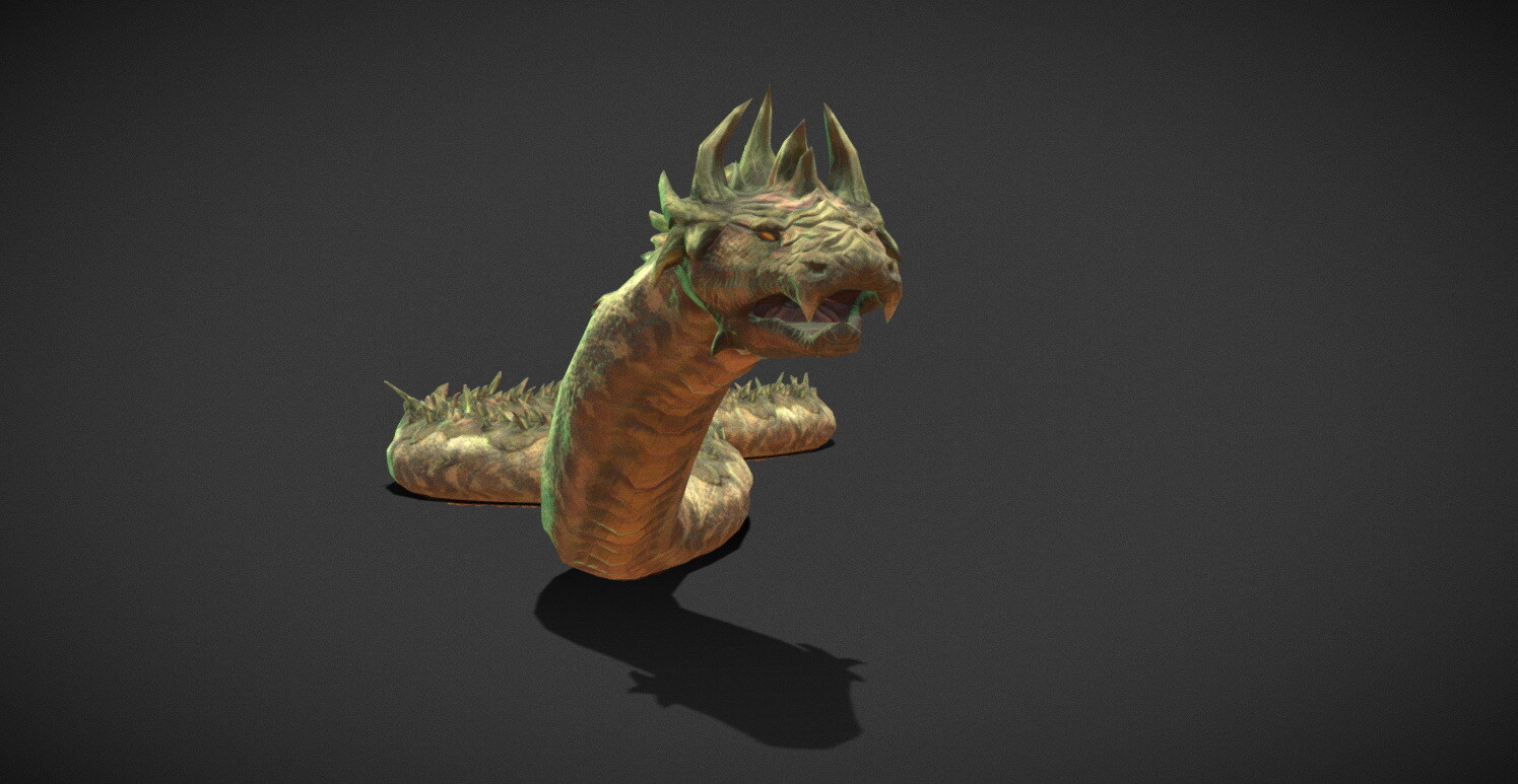 ArtStation - Fantasy Creature - Battle Snake | Game Assets
