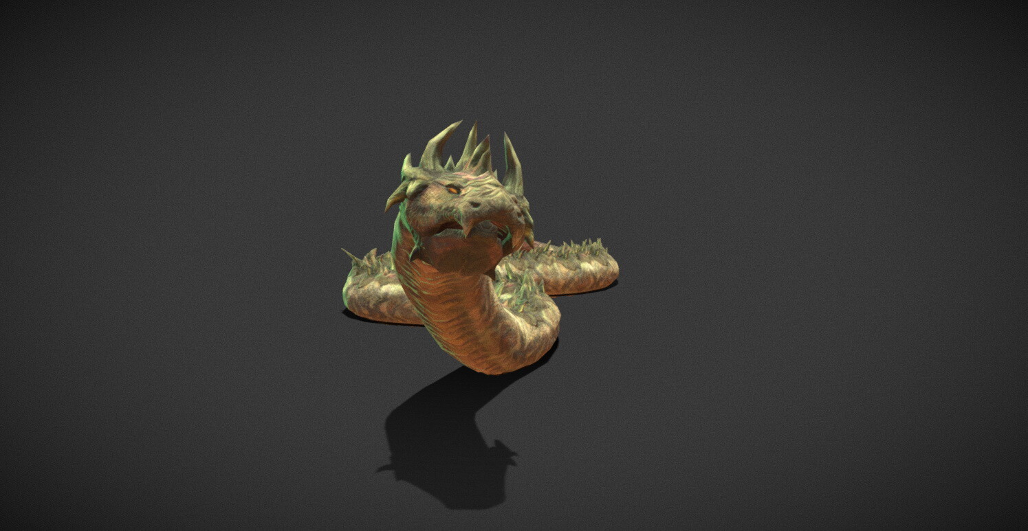 ArtStation - Fantasy Creature - Battle Snake | Game Assets