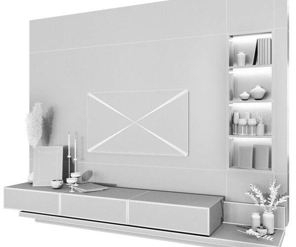 ArtStation - Tv wall - Tv Set- Wall Design | Resources