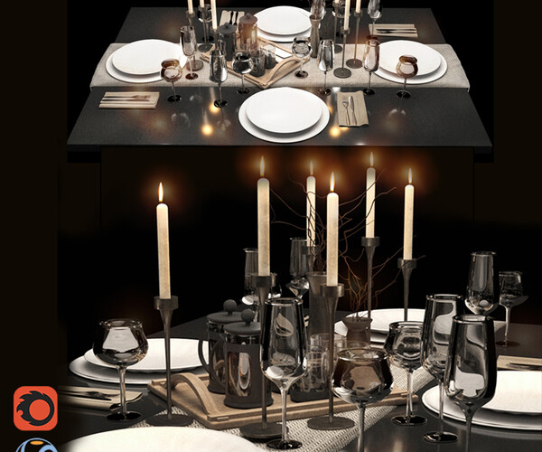 ArtStation - Table_setting_r1 dinning | Resources