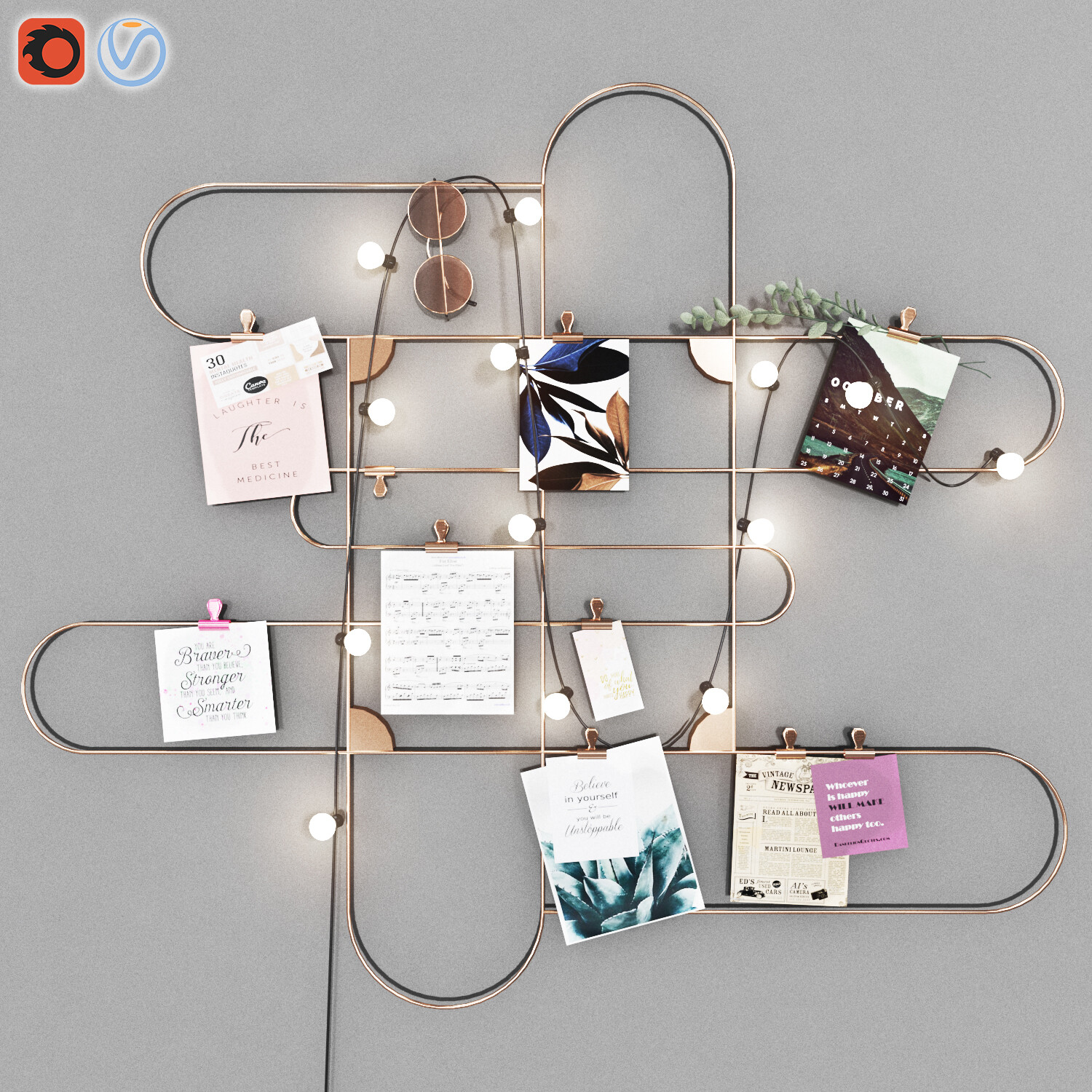 ArtStation - NoticeBoard02 signboard cardpostal presentation sign board ...