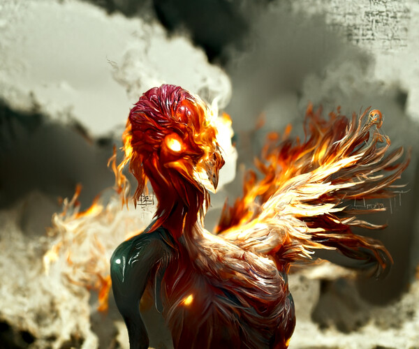 ArtStation - SCP-273 Human Phoenix | Artworks